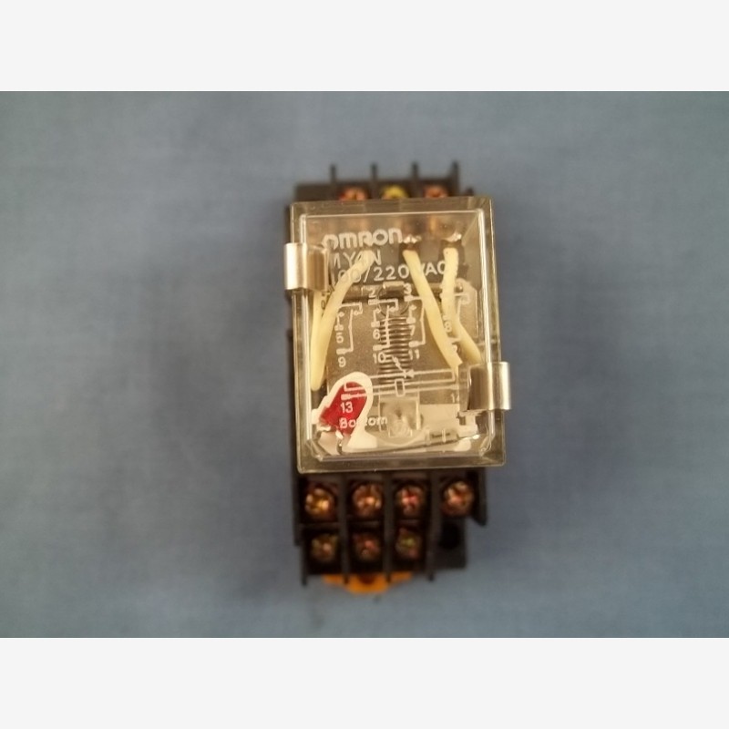 Omron MY4N with base, 220 V coil