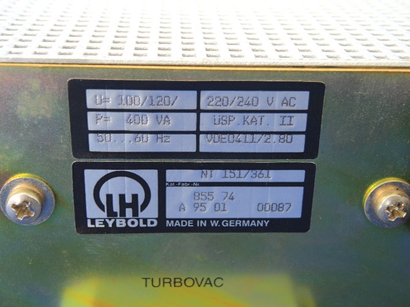 Leybold Turbotronik NT151/361