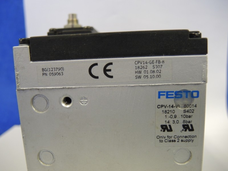 Festo block for 8 x 14mm valves, 162550, 1