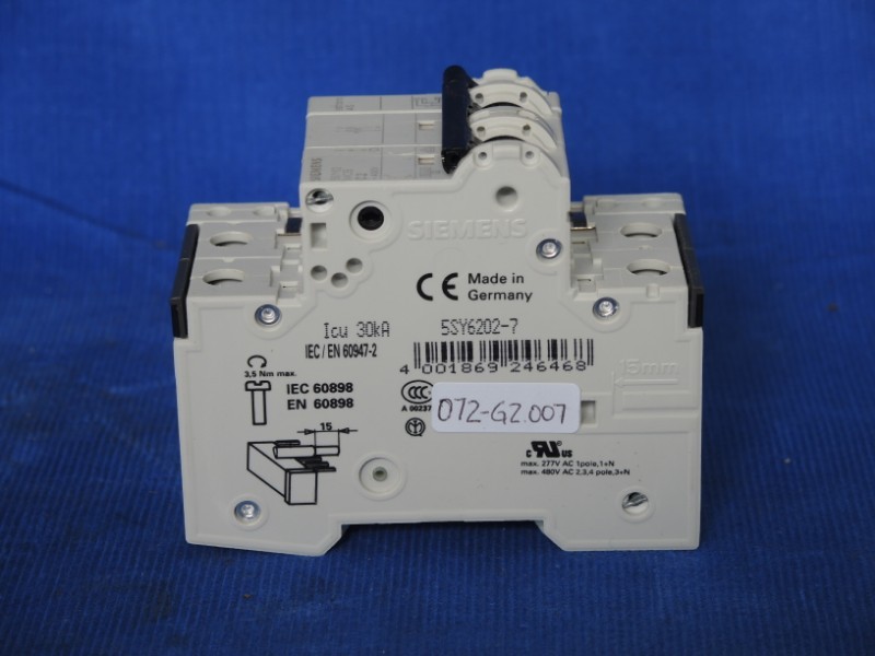 Siemens 5SY62 MCB C2 Circuit Breaker