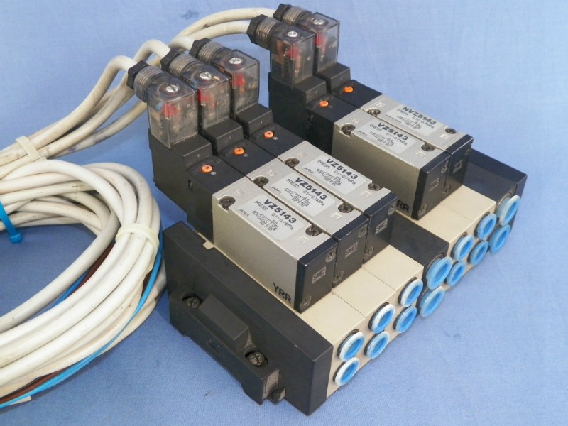 SMC pneumatic block for 5 x 18mm-valves